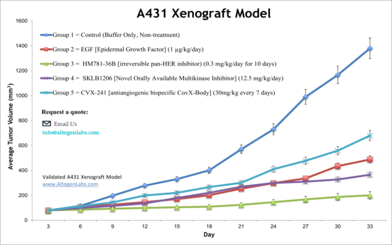 A431 Xenograft Model - Altogen Labs